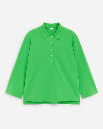 Arket Pikee-Poloshirt -Gr&uuml;n