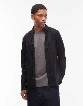 AllSaints Hawthorne - Chemise à manches longues avec logo - Noir