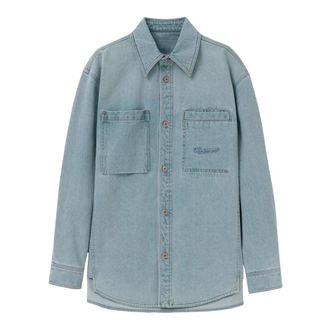 Wooyoungmi Flower Back Logo Denim Shirt - - Shirts - Herren - Blau - L