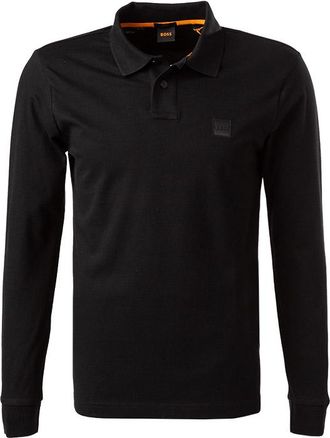 Boss Orange by Hugo Boss BOSS Orange Herren Polo-Shirt schwarz Slim Fit