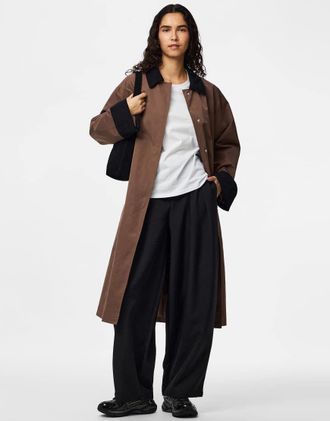 Pieces Jacke in Coffee-Quartz-Schwarz