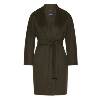Max Mara Messi Mantel mit G&uuml;rtel - - Coats - Damen - Gr&uuml;n - XS