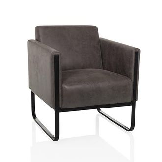 hjh OFFICE hjh Office Fauteuil Lounge 1 Place Aruba Retro, canap&eacute; Lounge Moderne au Design Tendance, Assise rembourr&eacute;e, rev&ecirc;tement en Cuir synth&eacute;tique Facile den