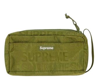 SUPREME Olive Green Pouch 20 x 11cms