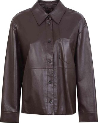 Max Mara Lederjacke - Bordeaux