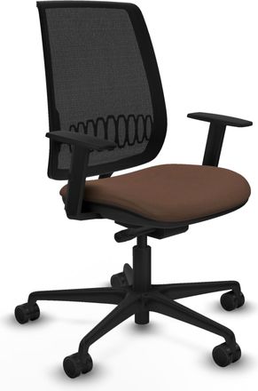 Piqueras y Crespo Alares Schreibtischstuhl mit 1D-Armen, h&ouml;henverstellbare Lendenwirbelst&uuml;tze, ausgestattet mit Synchron/Translack und eingespritztem Schaum. Mit Rollen