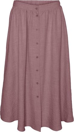 Vero Moda Vmmelaney H/W Button Calf Skirt WVN Ga