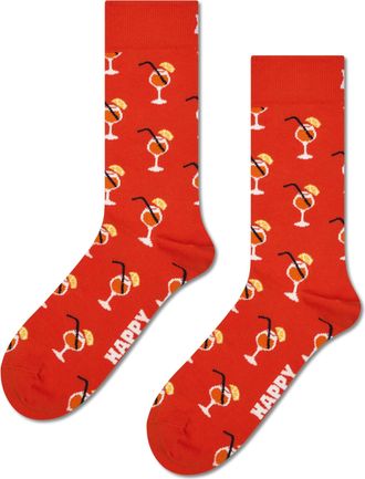 Happy Socks Orange Spritz Baumwolle Socken Damen Herren Dunkelorange 41-46