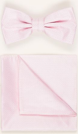 Paul Paul Set: Fliege Und Einstecktuch rosa