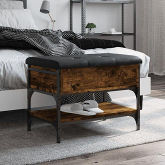 vidaXL Vidaxl - Schuhbank Räuchereiche 62x42x45 cm Holzwerkstoff