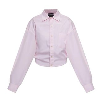 R13 Split Hem Boyfriend Shirt - - Blouses & Shirts - Damen - Rosa - S