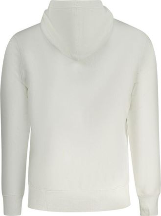Calvin Klein Logo-Embroidered Cotton Hoodie - White