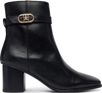 Tommy Hilfiger Stiefeletten Th Strap Leather Block Heel Boot FW0FW09488 Schwarz