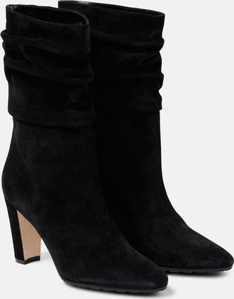 Manolo Blahnik Stiefel Calasso 90 aus Veloursleder