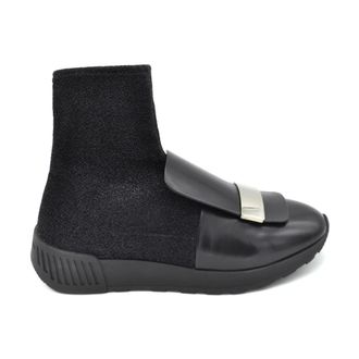 Sergio Rossi Schwarze Leder-Booties Hergestellt in Italien - - Shoes - Damen - Schwarzk - 35 EU