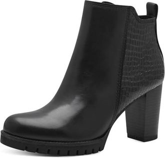 Marco Tozzi Bottines zippées pour Femme 2-25428-43 Botte Tendance, Noir/Comb, 36 EU