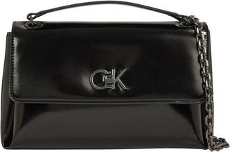 Calvin Klein Damen Umhängetasche RE-LOCK SHINY mit Kettenriemen