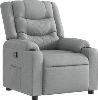vidaXL Fauteuil inclinable Gris clair Tissu