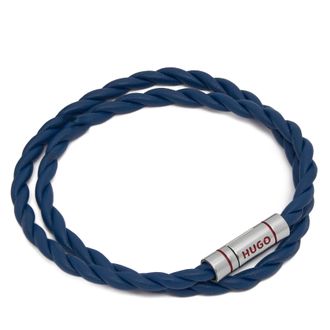 HUGO BOSS Armband HUGO E-Doublebraid4 50552596 Blau