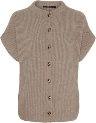 BTF-CPH Btfcph, Femme, Pulls, Brun, Taille: 42 FR Cashmere med vaskebj&oslash;rns-garn Cardigan