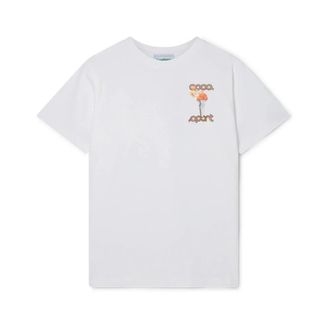 Casablanca Sportliches Wei&szlig;es T-Shirt La Flamme Du Sport - - Tops - Herren - Wei&szlig; - 2XL
