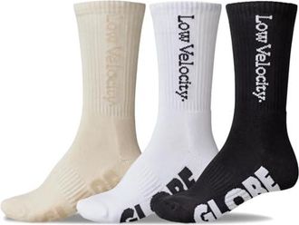 Globe Low Velocity Crew Sock 3 Pack Assorted 7-11