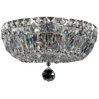 Maytoni Basfor Plafonnier semi-encastr&eacute; nickel antique et cristal, 3 lumi&egrave;res, E14