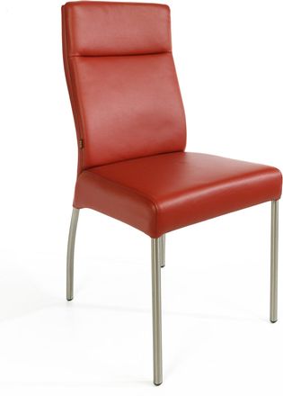 SIX Esszimmer Echt Lederstuhl Stuhl Gatto Rindsleder | Besucherstuhl Leder Stuhl Stühle Rot
