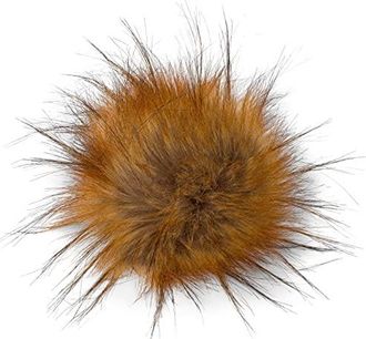 styleBREAKER Pompon en Fausse Fourrure pour Bonnets, Fourrure synthétique, Pompon dhiver 04024161, Couleur:Beige-Brun-Noir