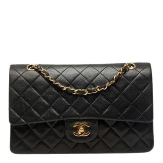 Chanel Sac bandouli&egrave;re matelass&eacute; en cuir dagneau Pre-owned - Femme - Pre-owned - Noir - Taille: ONE Size