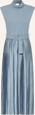 Reiss Reiss Kleid Ania Im Materialmix Mit Plissees blau