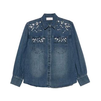iBlues Iblaggravi Chemise - Femme - Blouses et Chemises - Bleu - Taille: 42 FR