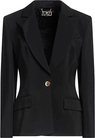 Elisabetta Franchi Femme, Vestes, Noir, Taille: 42 FR Giacca