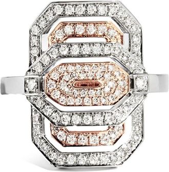 Statement 18kt My Way Rotgoldring mit Diamant - Silber