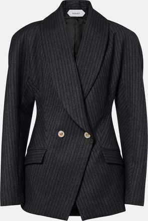 Versace Blazer en laine vierge &agrave; rayures