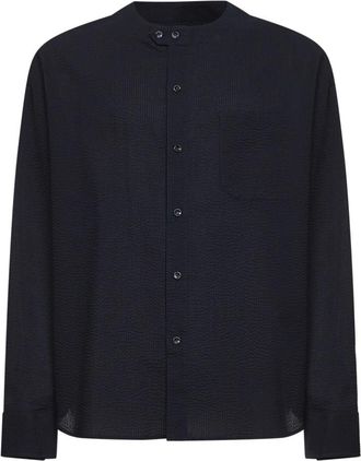 Giorgio Armani Homme, Chemises, Bleu, Taille: L Chemise &agrave; poche poitrine boutonn&eacute;e