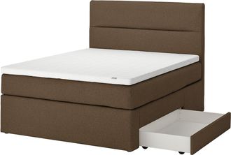 IKEA HEMFJ&Auml;LLET Boxspringbett mit Bettkasten
