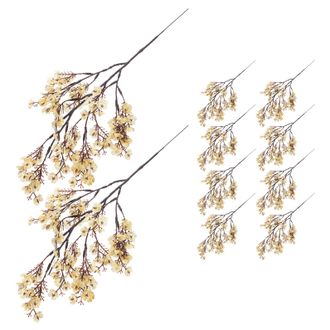 DOITOOL K&uuml;nstliches Schleierkraut 12 St&uuml;ck Goldfarbene Kunstblumen f&uuml;r Hochzeitsdeko und Wohnraum Tischdekoration