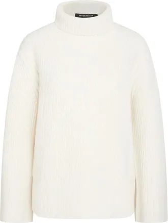 Bruuns Bazaar Femme, Pulls, Blanc, Taille: 38 FR Tricot en laine mérinos Snow White