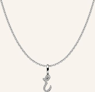 Cada Cada Kette Tiny Dimond Letter E silber