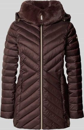 Michael Kors Steppjacke mit Steppn&auml;hten und Kapuze