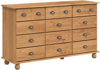 vidaXL Schubladenkommode Braun 79 x 40 x 133.5 cm Massivholz Kiefer Vidaxl