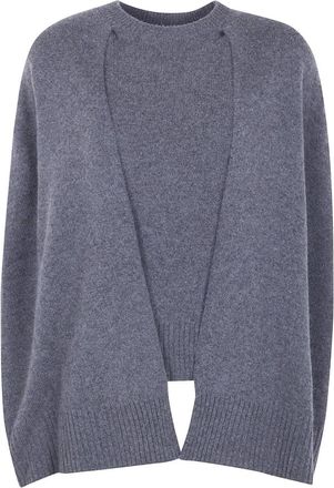 Toteme Femme, Pulls, Gris, Taille: 40 FR Crew Cape Knit