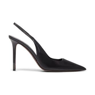 Brunello Cucinelli Femme, Chaussures, Noir, Taille: 39 1/2 EU Nappa Heels