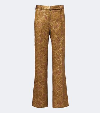 Dries Van Noten Weite Hose aus Jacquard