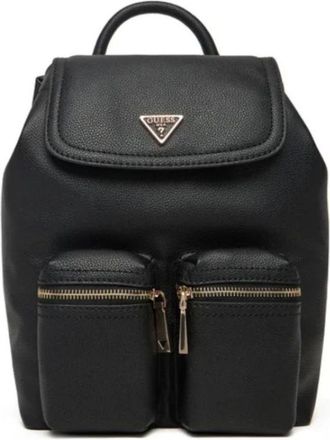 Guess Femme, Sacs, Noir, Taille: ONE Size Manhattan Pocket-Detail Mini Backpack