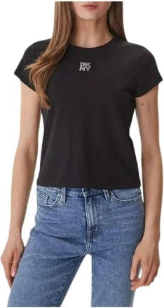 DKNY Dkny, Femme, Tops, Noir, Taille: 42 FR T-Chemises