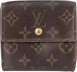 Louis Vuitton Portemonnaie - Louis Vuitton Canvas Monogram Elise Wallet - Gr. unisize - in Braun - f&uuml;r Damen