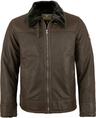 Redpoint Lederjacke Henry/M Redpoint - Herren Lederjacke Lammleder Kunstfell braun