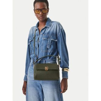 Calvin Klein Handtasche Calvin Klein Emblem Hw Pebble Shoulder Bag 25 LV04F3425G Gr&uuml;n